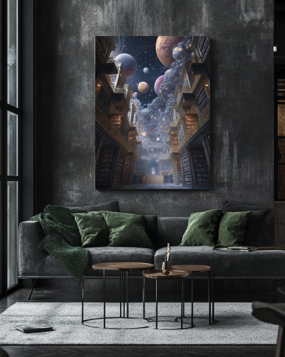 Luxurious Fantasy Library Art – Surreal Book Walls With Floating ...