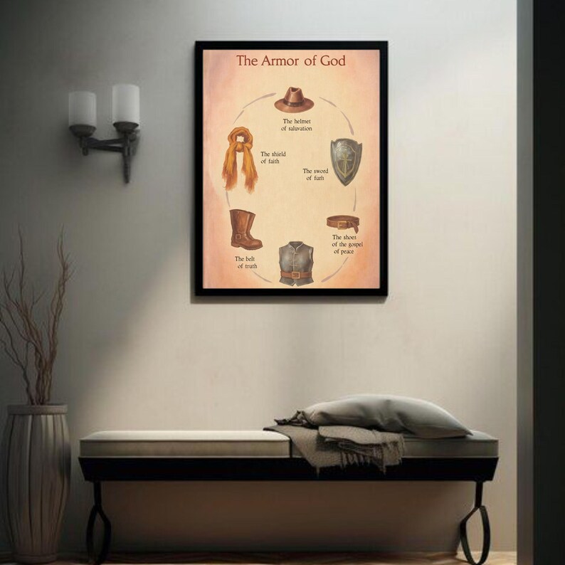 Vintage Western Armor of God Printable Art Christian Cowboy Bible Verse ...