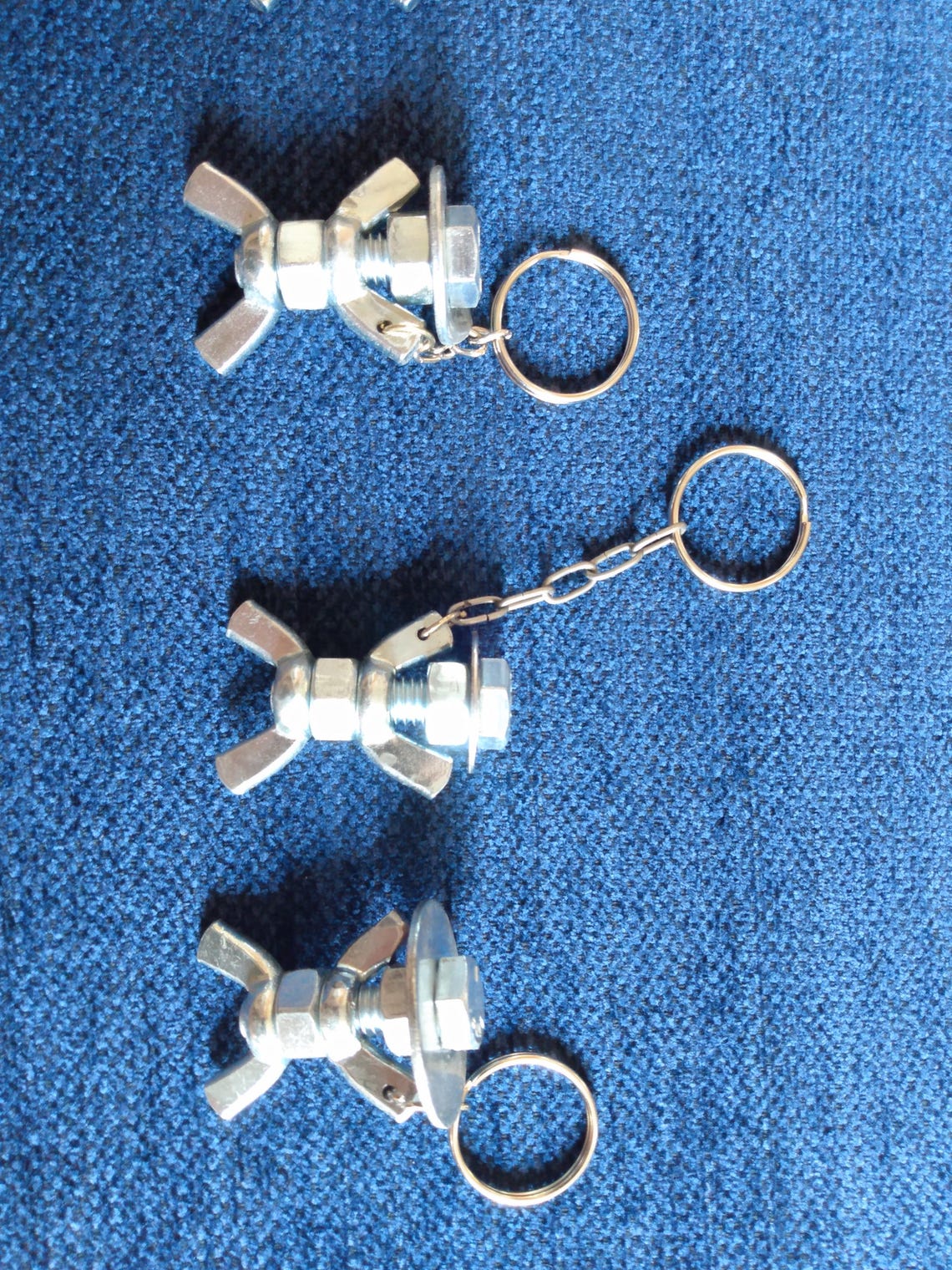 Bolt Nut Character Keychain - Whimsical Metal Keyring Handcrafted in ...