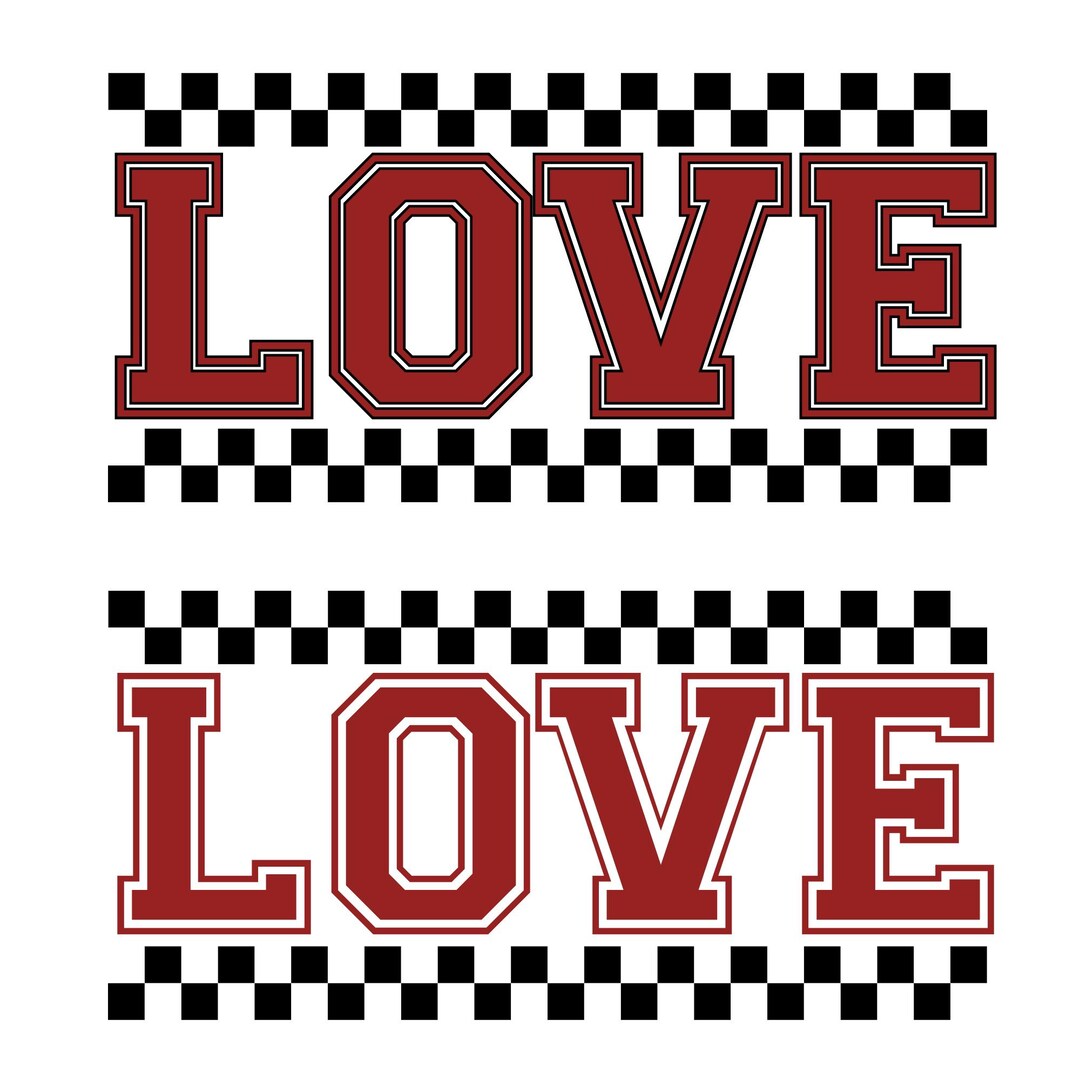 Love Valentine Checker Print PNG Digital Download, Sublimation PNG - Etsy