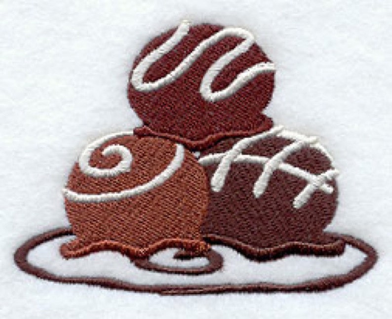 Truffles Stack Embroidered Waffle Weave Hand/dish Towel - Etsy