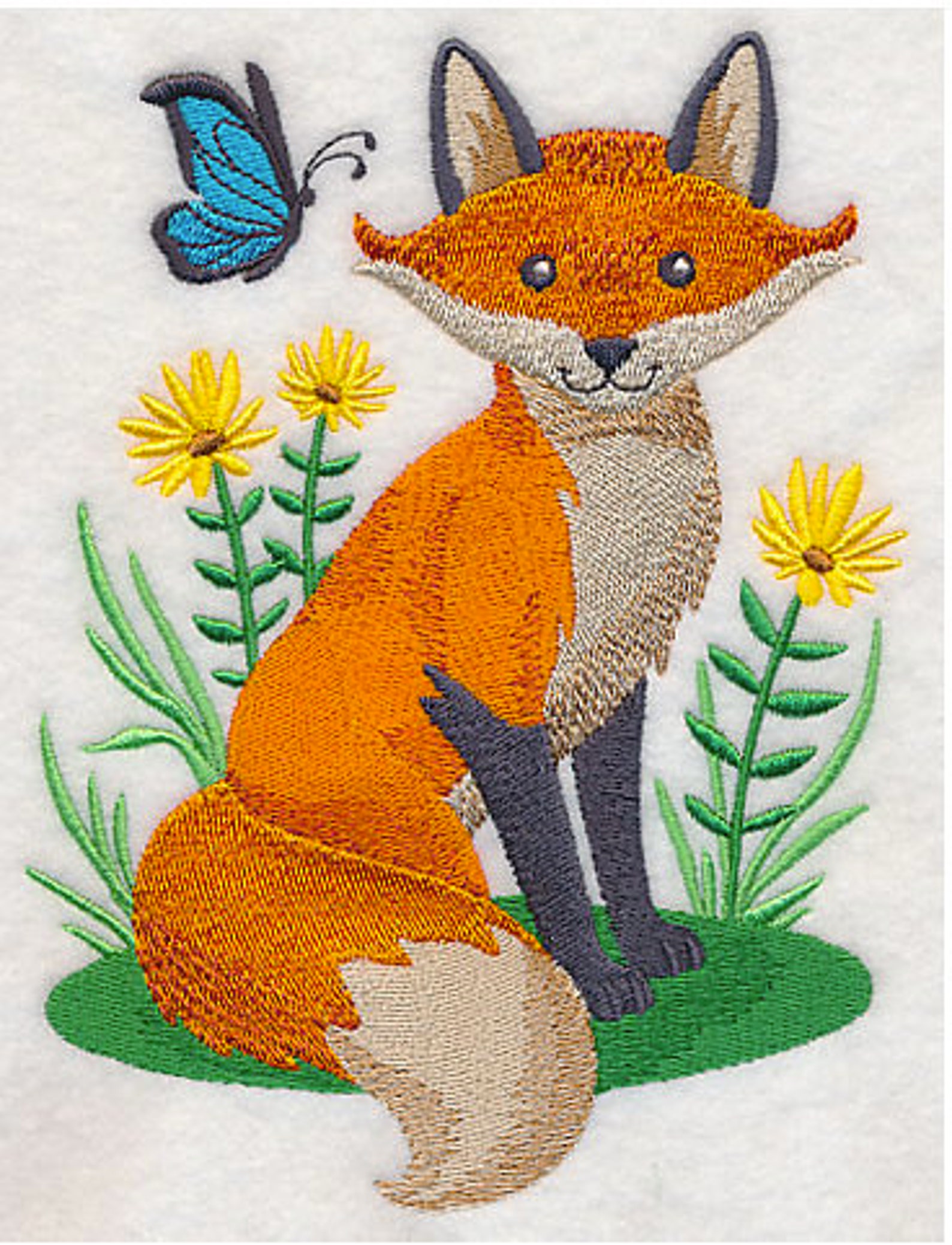 Woodland Wonders Fox Embroidered Waffle Weave Hand/dish Towel - Etsy