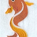 Simple Goldfish Embroidered Waffle Weave Hand/dish Towel - Etsy