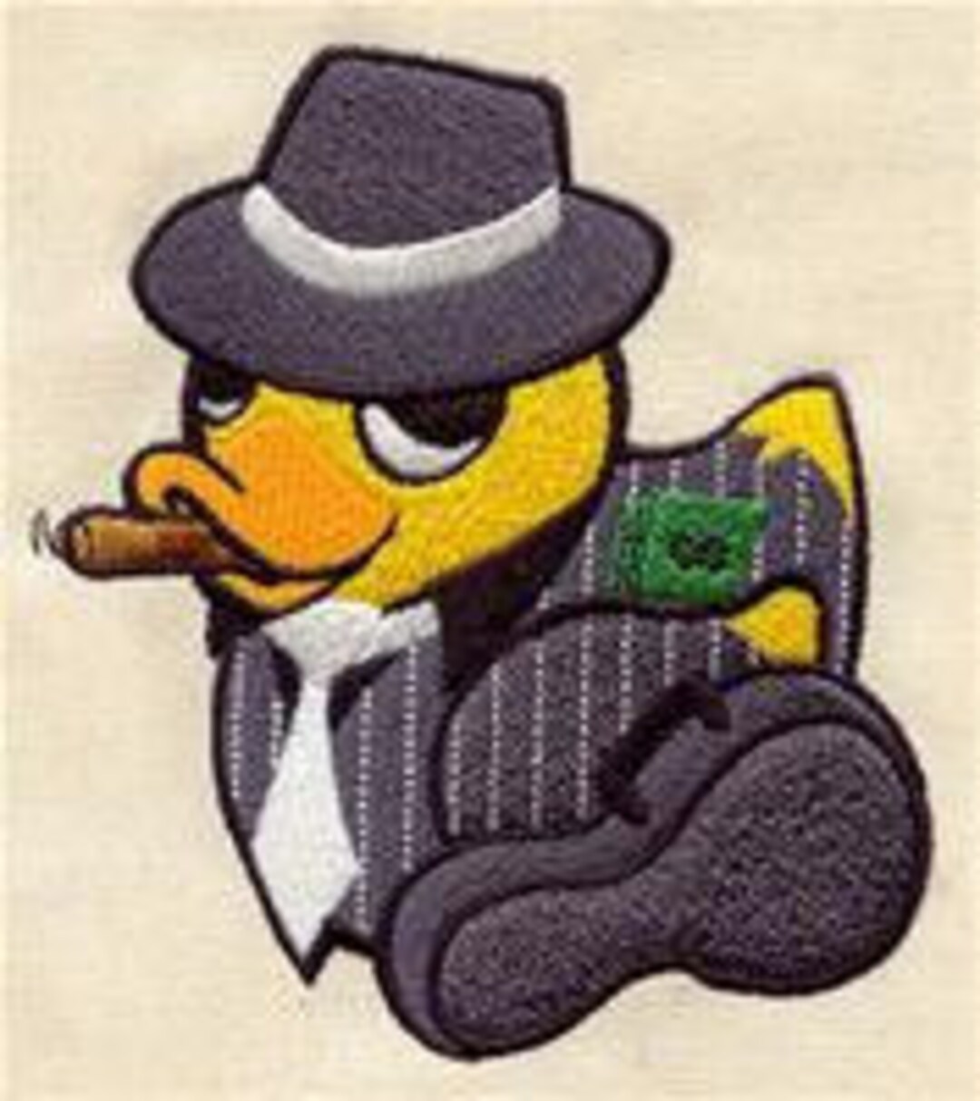 Gangster Ducky Duckie Embroidered Waffle Weave Hand/dish Towel - Etsy