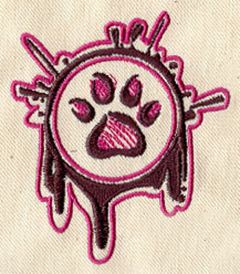 Paw Print Splatter Embroidered Waffle Weave Hand/dish Towel - Etsy