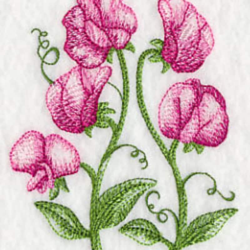 Sweet Pea Hand Embroidery - Etsy