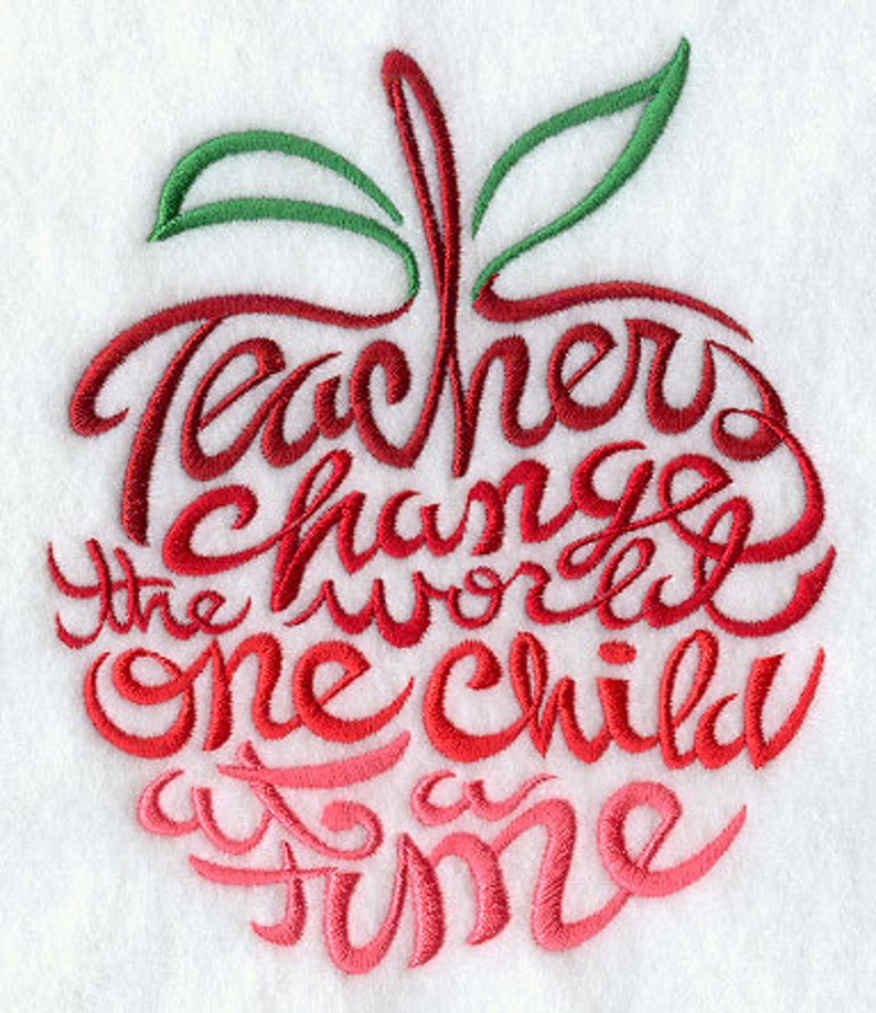 Teachers Change the World One Child at a Time Embroidered | Etsy