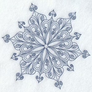 Intricate Snowflake E Embroidered Waffle Weave Hand/dish Towel - Etsy