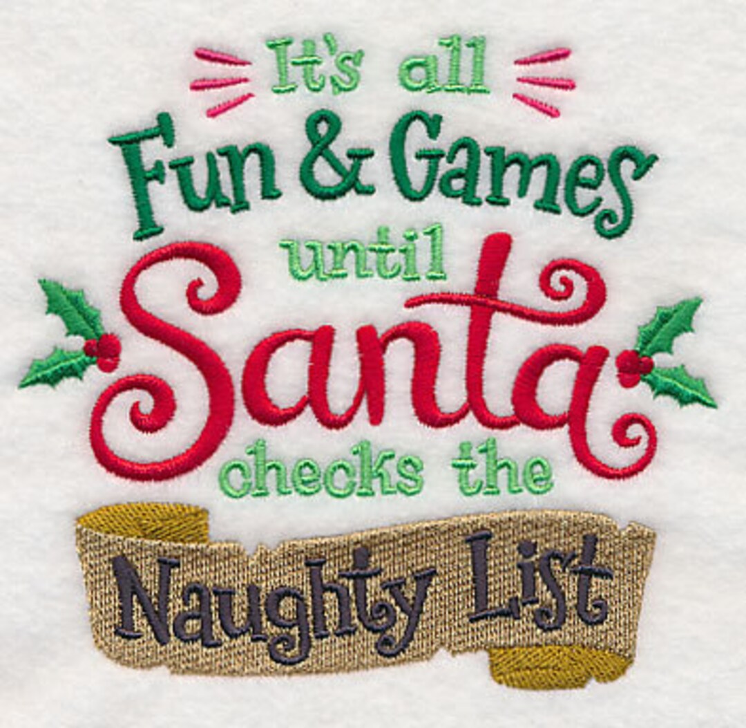 It's All Fun and Games Until Santa Checks the Naughty List - Etsy