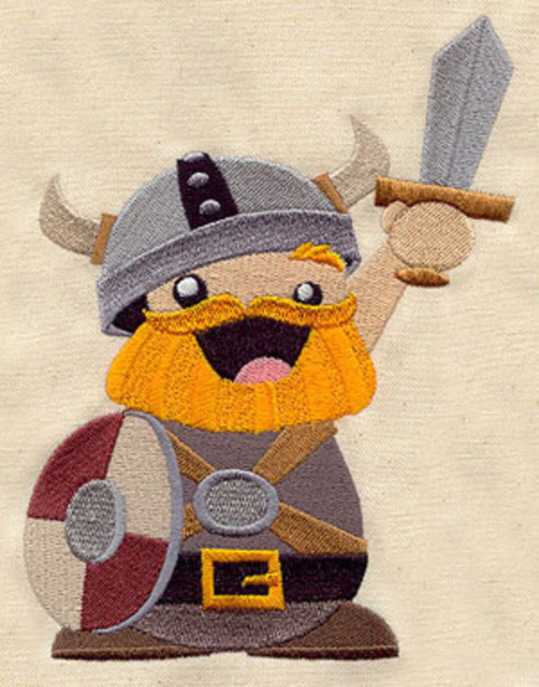 Chuck the Cheerful Viking Embroidered Waffle Weave Hand Towel - Etsy