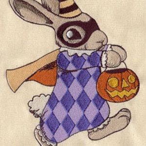 Vintage Halloween Bunny Embroidered Waffle Weave Hand/dish Towel - Etsy