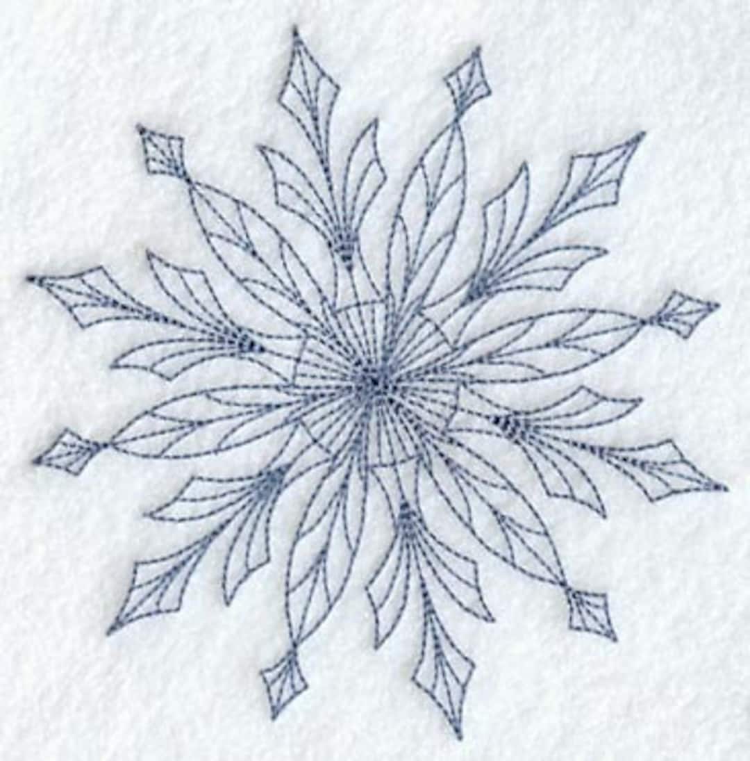 Intricate Snowflake B Embroidered Waffle Weave Hand/dish Towel - Etsy