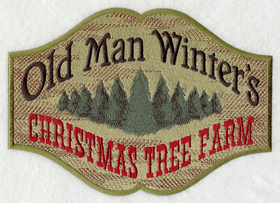 Santa's Village Signs Old Man Winter's Christmas Tree Farm Embroidered ...