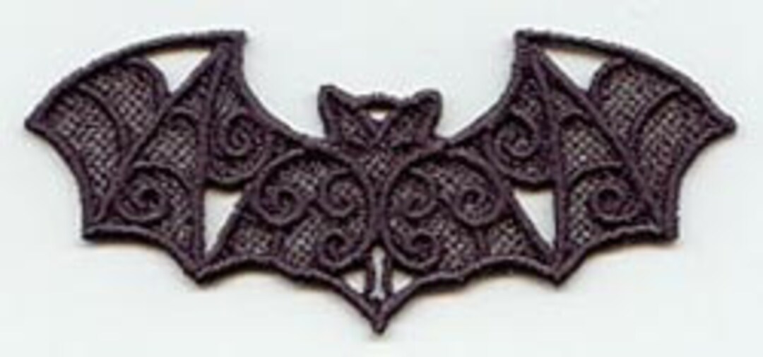 Lace Bat - Embroidered Waffle Weave Hand/dish Towel - Etsy