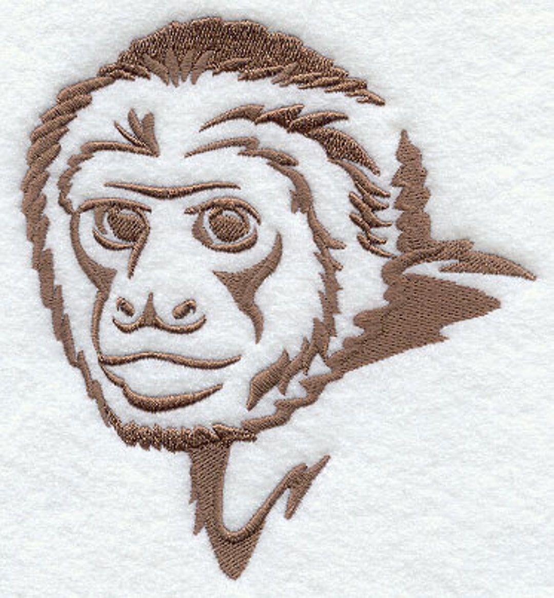 Safai Silhouette Capuchin Monkey Embroidered Waffle Weave Hand/dish ...