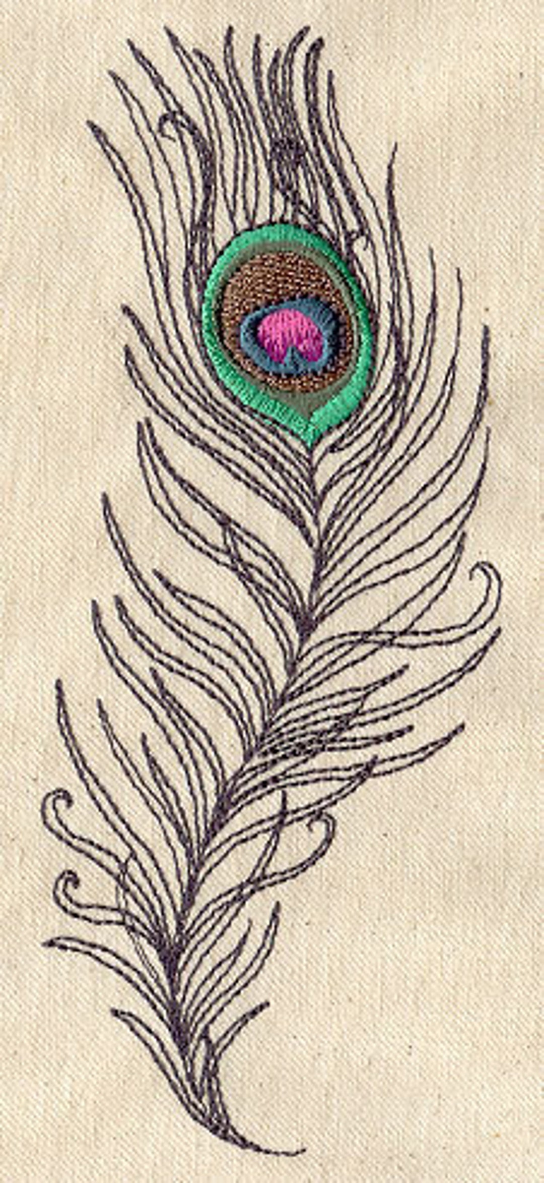 Peacock Plume Embroidered Waffle Weave Towel - Etsy Peacock Plume Embroidered Waffle Weave Towel - Etsy