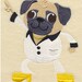 Disco Pug Dog Embroidered Waffle Weave Hand/dish Towel - Etsy