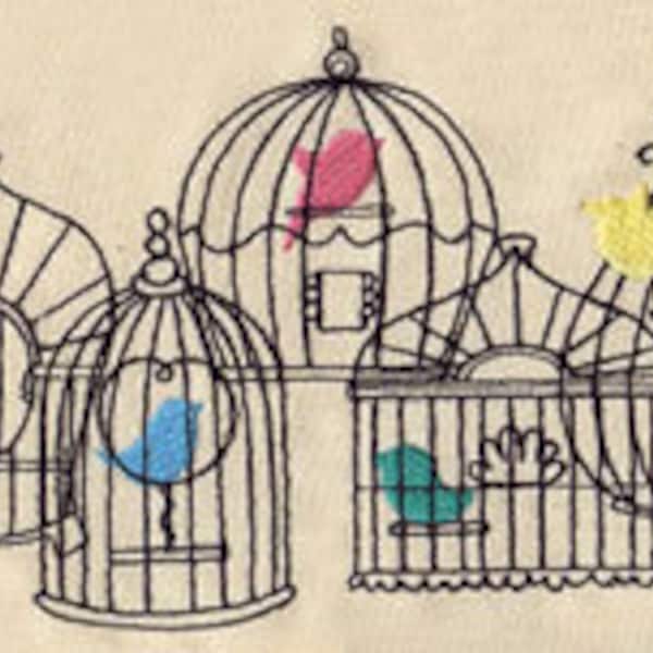 Birdcage Embroidery - Etsy
