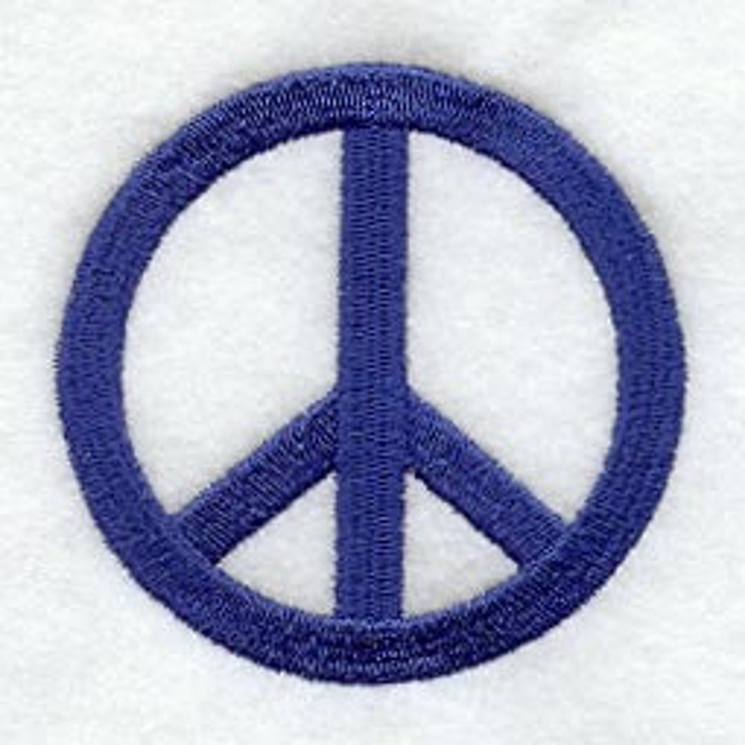 Peace Sign Embroidered Waffle Weave Hand/dish Towel - Etsy