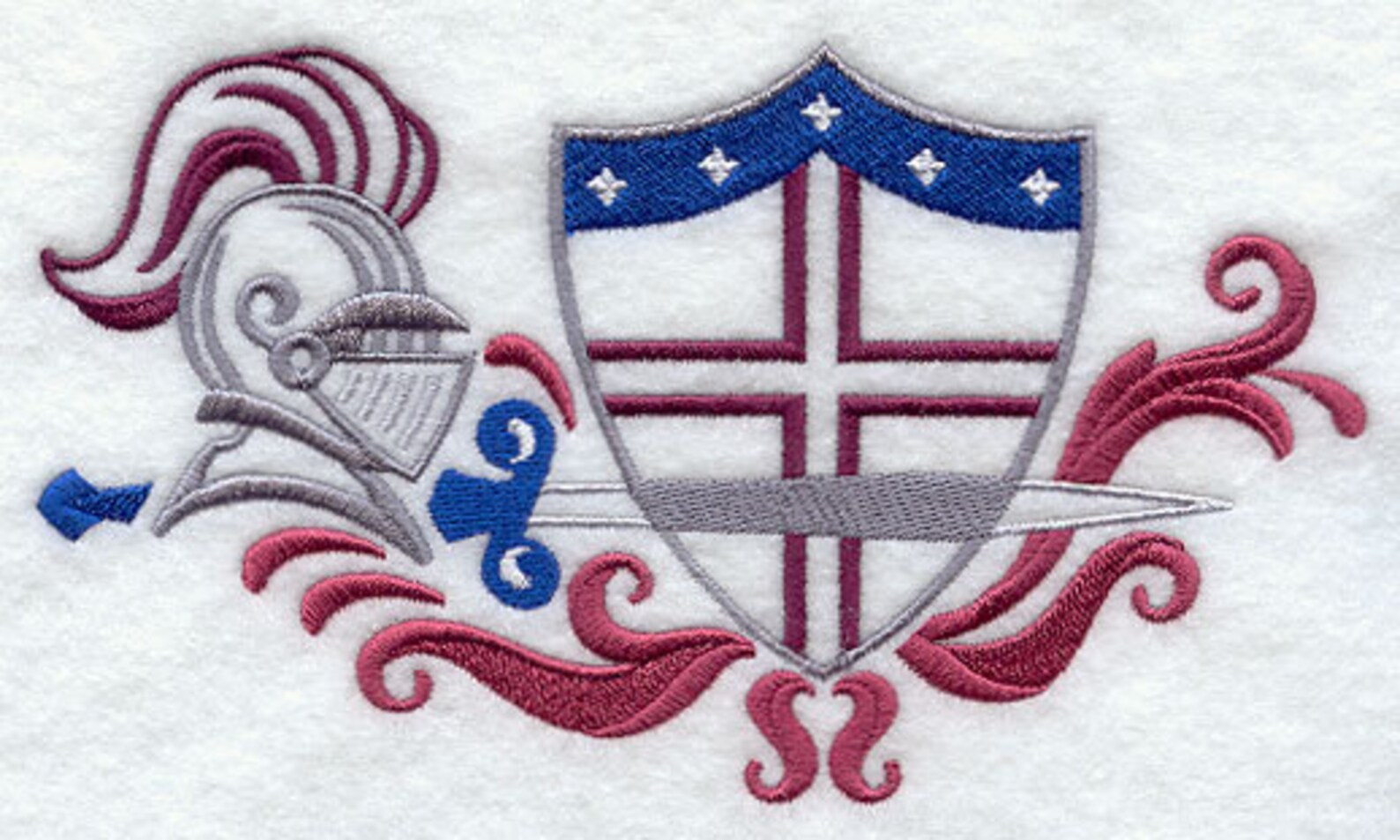 Knight and Shield Embroidered Waffle Weave Hand/dish Towel | Etsy