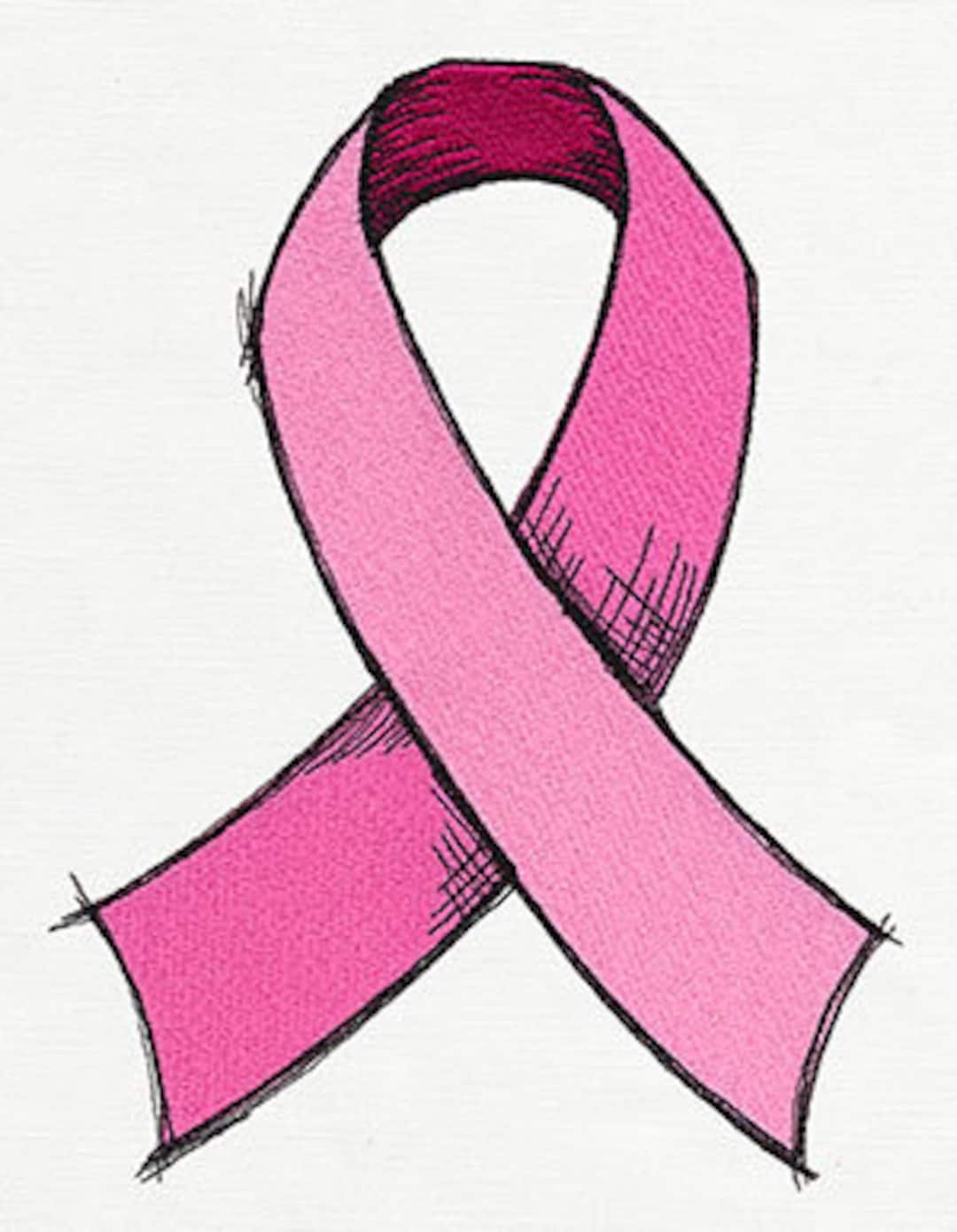 Breast Cancer Awareness Ribbon Embroidered Waffle Weave Hand/dish Towel ...