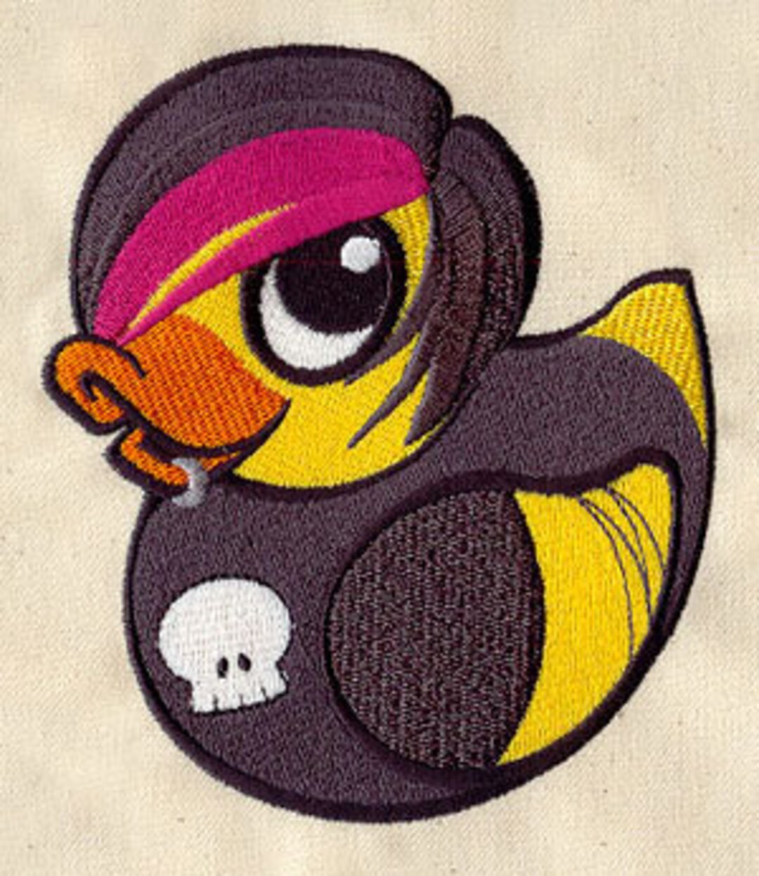 Emo Ducky Embroidered Waffle Weave Hand/dish Towel - Etsy