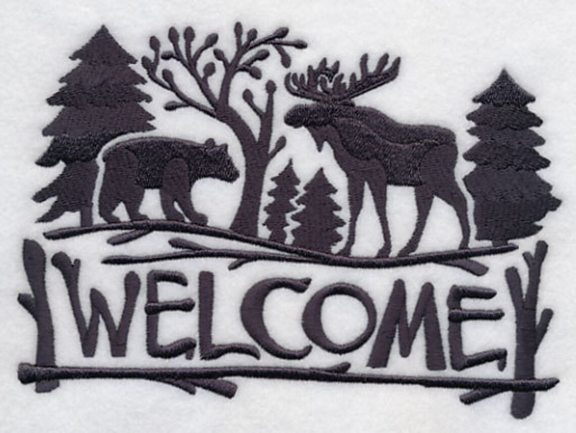Welcome Northwestern Native American Inspired Embroidered Waffle Weave ...