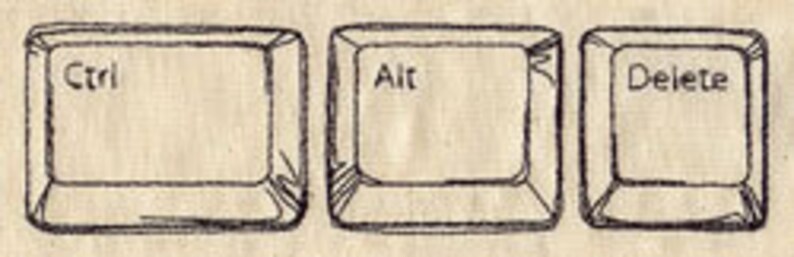 Ctrl Alt Delete Embroidered Waffle Weave Hand/dish Towel - Etsy