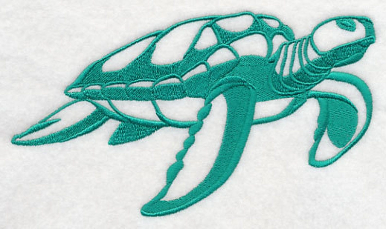 Sea Turtle Silhouette Embroidered Waffle Weave Hand/dish Towel - Etsy