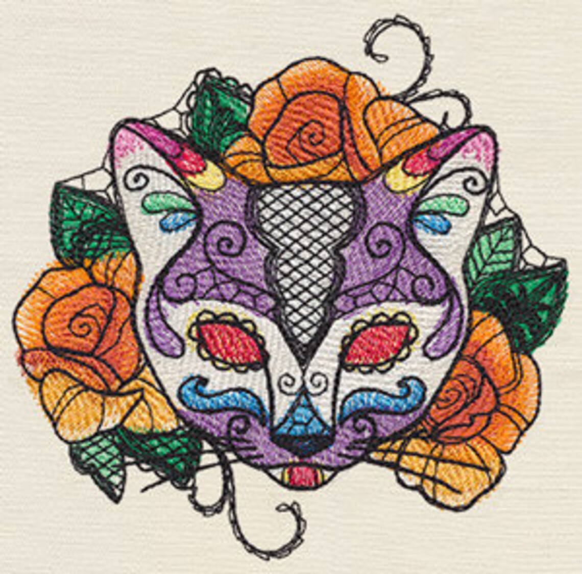 Bella Muerte - Calavera Gato Cat Sweet Skull Mexican Culture Dia De Los ...