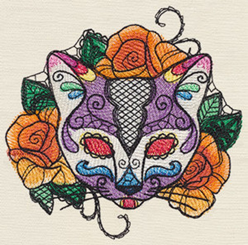 Bella Muerte - Calavera Gato Cat Sweet Skull Mexican Culture Dia De Los ...