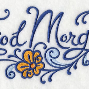 Norwegian Good Morning God Morgen Embroidered Waffle Weave Hand/dish ...