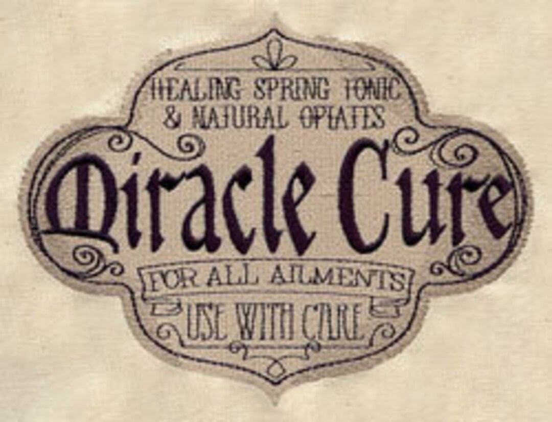 Apothecary Miracle Cure Embroidered Waffle Weave Hand/dish Towel - Etsy