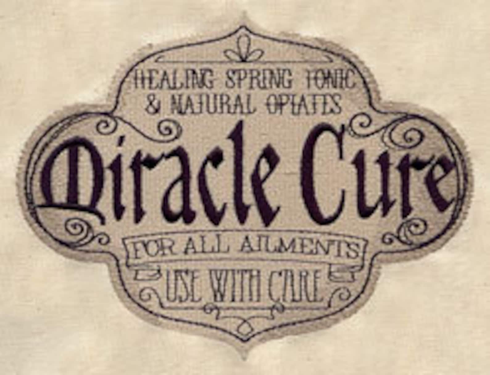 Apothecary Miracle Cure Embroidered Waffle Weave Hand/dish - Etsy