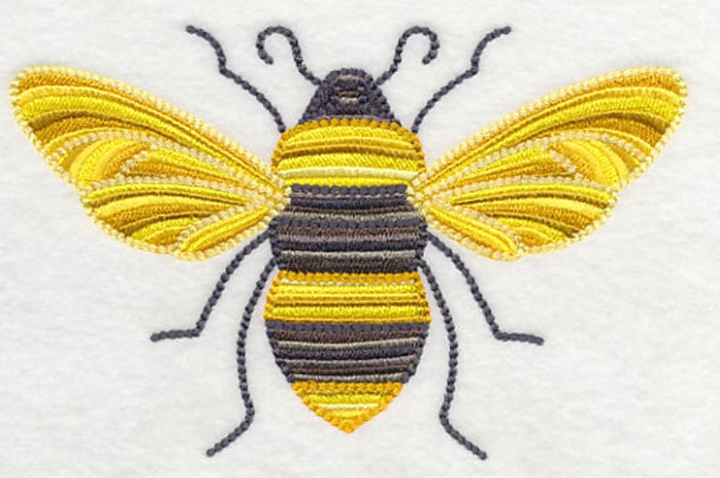 Garden Breeze Bee Embroidered Waffle Weave Hand/Dish Towel | Etsy