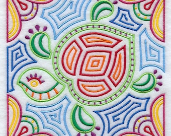 Mola Mango Embroidered Waffle Weave Hand Towel | Etsy