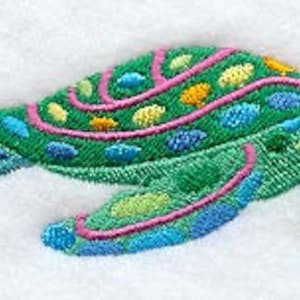 Caribbean Sea Turtle Embroidered Waffle Weave Hand/dish Towel - Etsy
