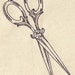 Filigree Scissors Embroidered Waffle Weave Hand/dish Towel - Etsy