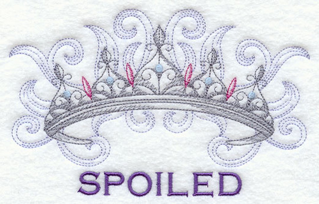 Spoiled Crown Embroidered Waffle Weave Hand/dish Towel - Etsy