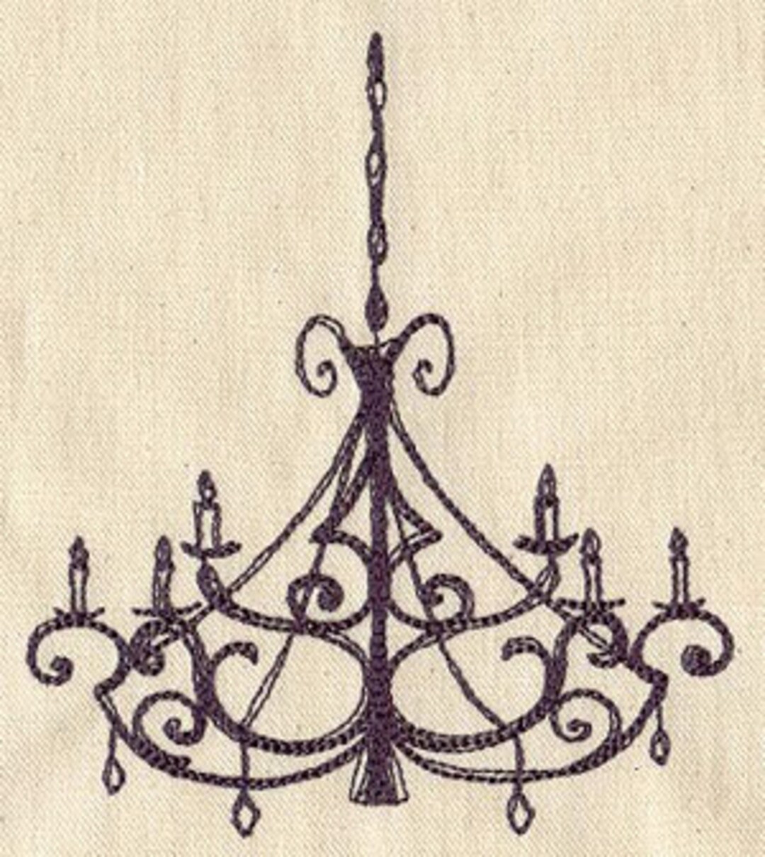 Chandelier Embroidered Waffle Weave Hand/dish Towel - Etsy