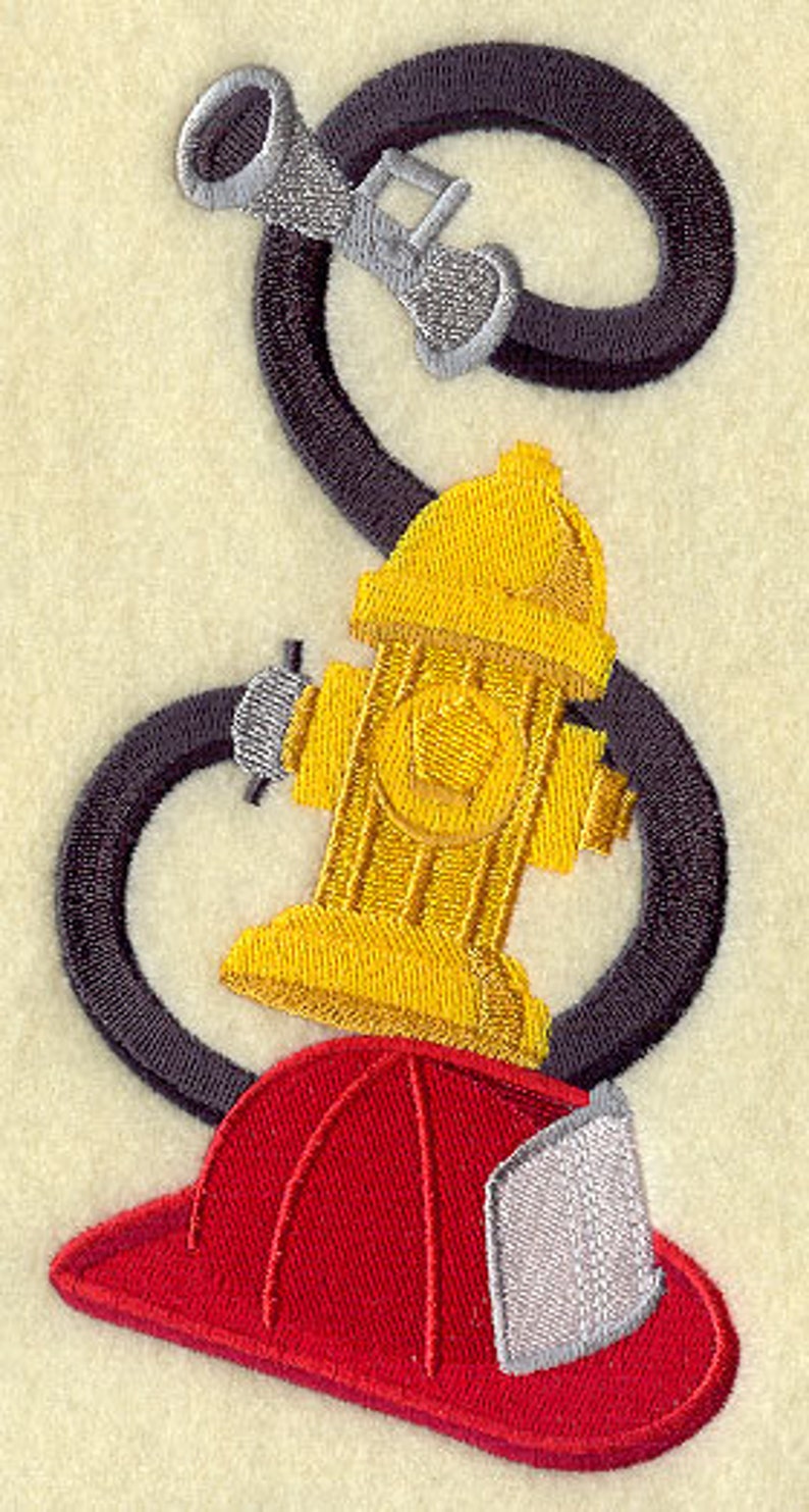 Firefighter Stack Embroidered Waffle Weave Hand/dish Towel - Etsy