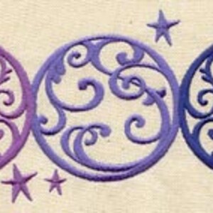 Moon Signs Cycle Witch Pagan Embroidered Waffle Weave Hand/dish Towel ...