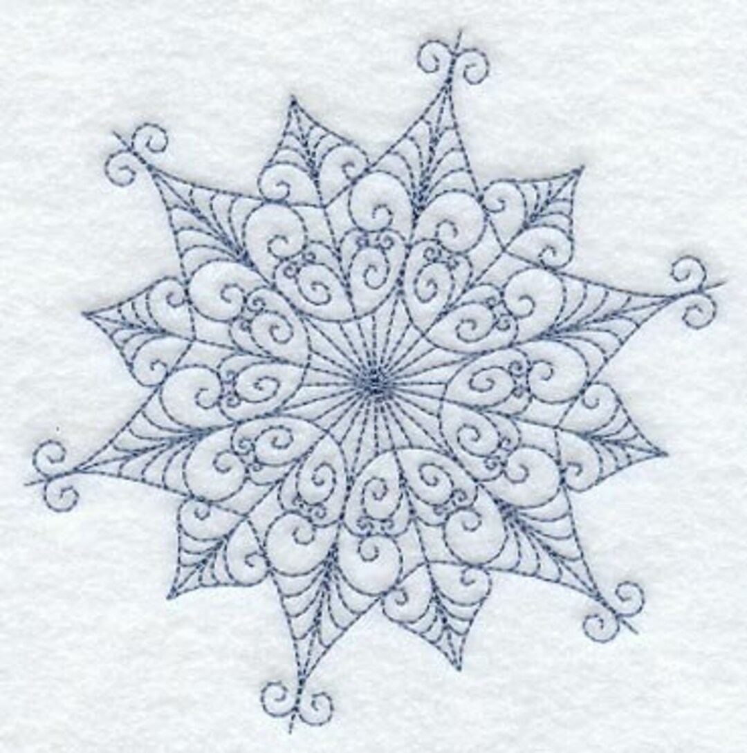 Intricate Snowflake F Embroidered Waffle Weave Hand/dish Towel - Etsy