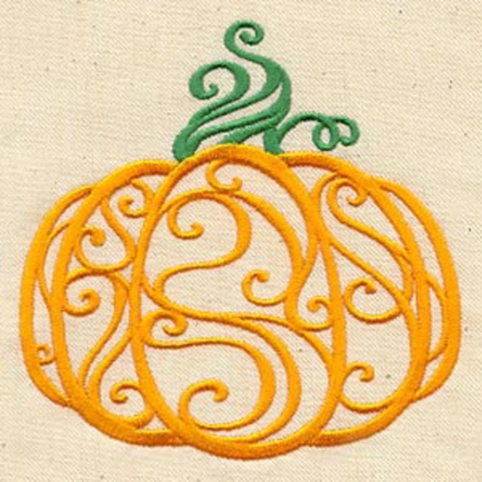 Filigree Pumpkins Embroidered Waffle Weave Hand/dish Towel - Etsy