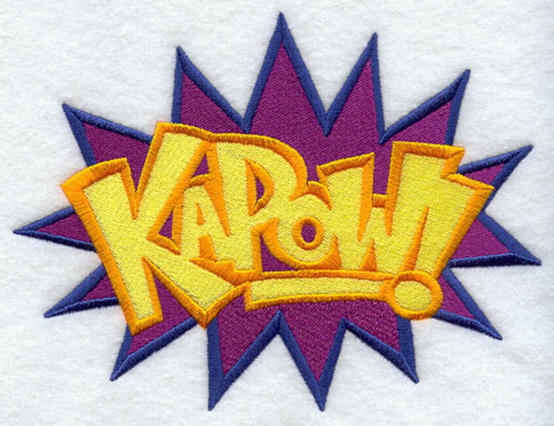 Cartoon Comic Book KAPOW Embroidered Waffle Weave Hand/dish Towel - Etsy