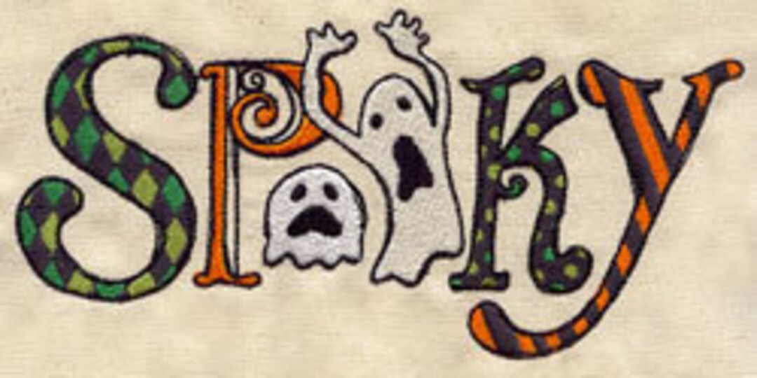 Spooky Halloween Letters Embroidered Waffle Weave Hand/dish Towel - Etsy