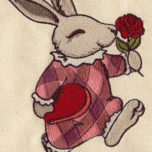 Valentines Rabbit Embroidered Waffle Weave Hand/dish Towel - Etsy