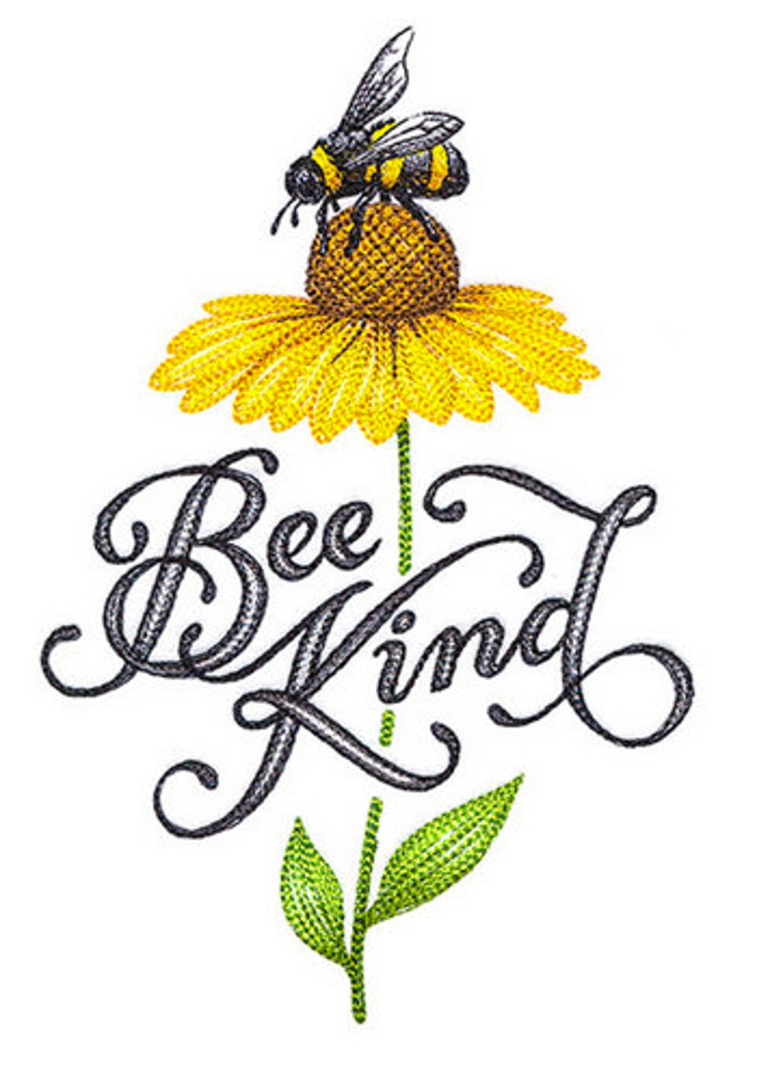 Bee Kind Embroidered Waffle Weave Hand/dish Towel - Etsy