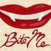 Bite Me Vampire Girl Lips Embroidered Waffle Weave Hand Towel - Etsy
