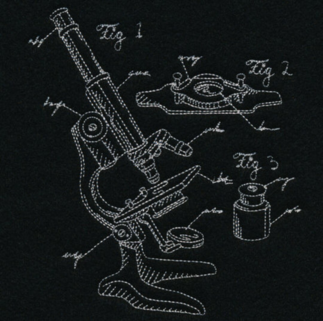 Microscope Anatomy Diagram Embroidered Flour Sack Hand/dish Towel - Etsy